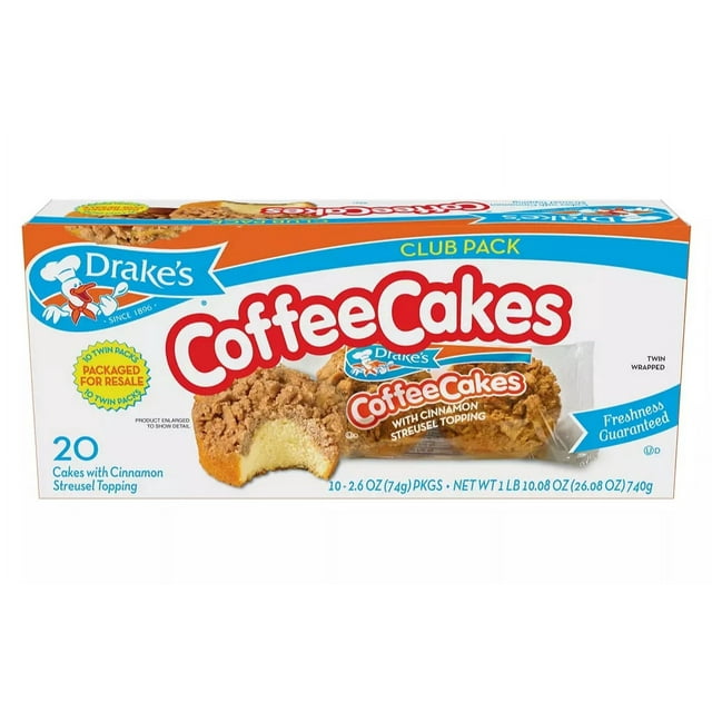 Drake's Individual Single Serve Coffee Cakes, 20 Pack - Walmart.com