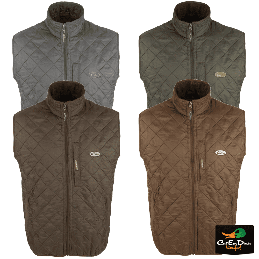 DRAKE WATERFOWL DELTA QUILTED FLEECE LINED VEST - Walmart.com