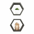 DRAKESTONE Hexagon Shelves, 2-Pack - Black - Walmart.com