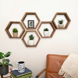 DRAKESTONE Hexagon Shelves (5-Pack) - Walnut - Walmart.com