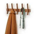 Drakestone Modern Mid-Century Solid Natural Wood Rustic Coat Rack with ...