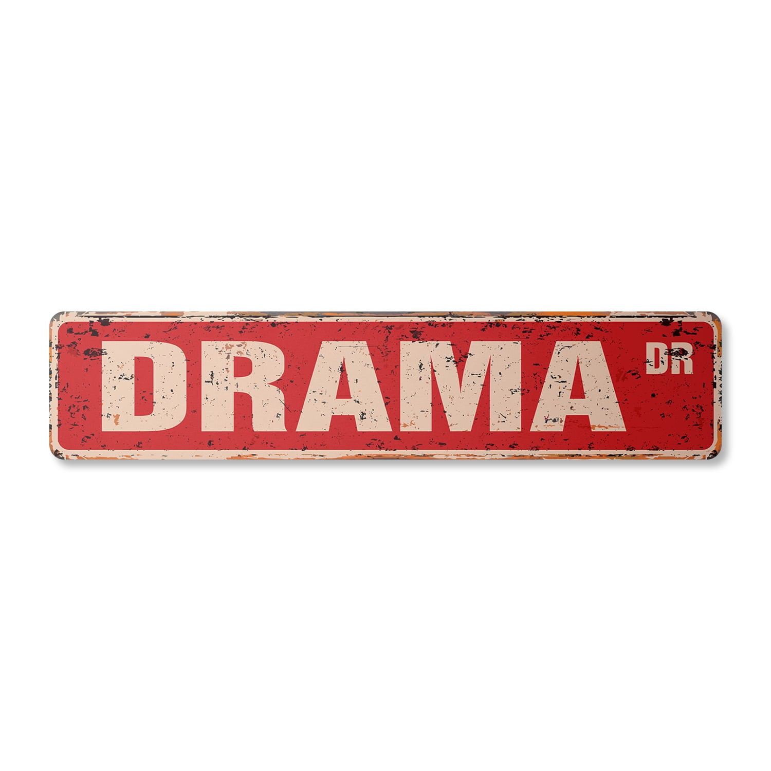 DRAMA Vintage Aluminum Street Sign acting actor actress show biz rustic ...