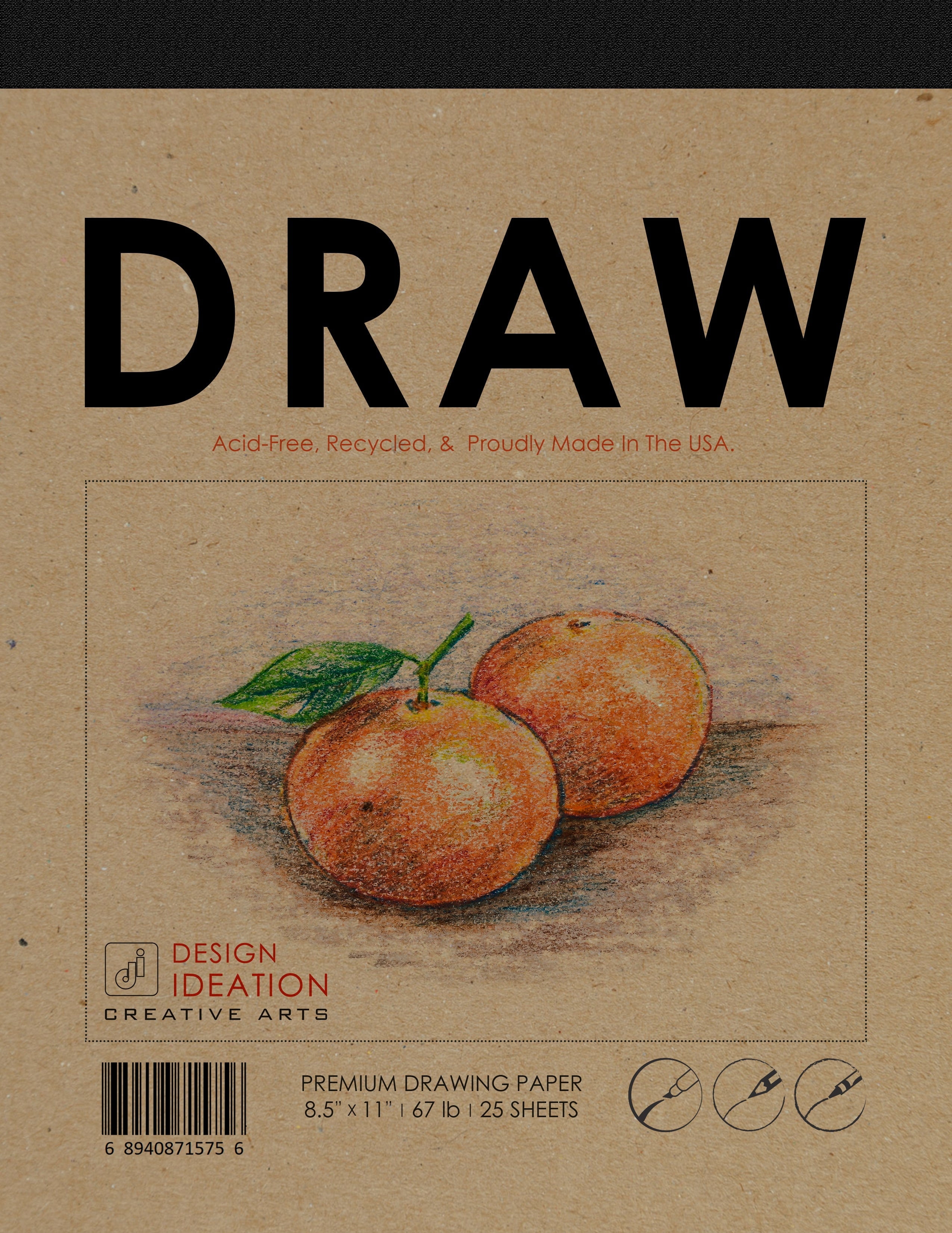 Drawing Pad. Removable Sheets. Mixed Media Paper. Lay Flat Reinforced ...