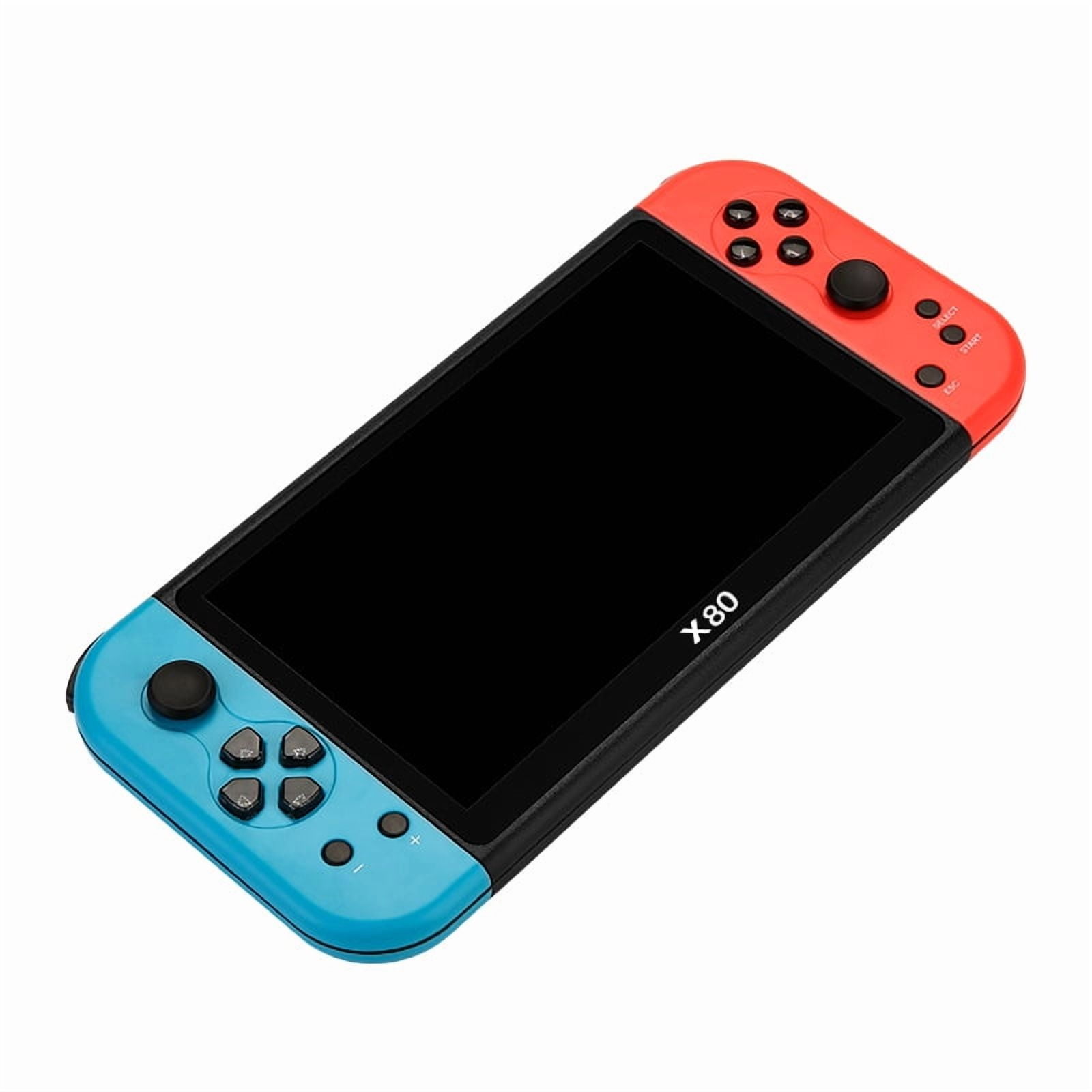 DRAWRHEQ Portable Gaming Console, X80 7-inch 16GB 10000 Nostalgic Games ...