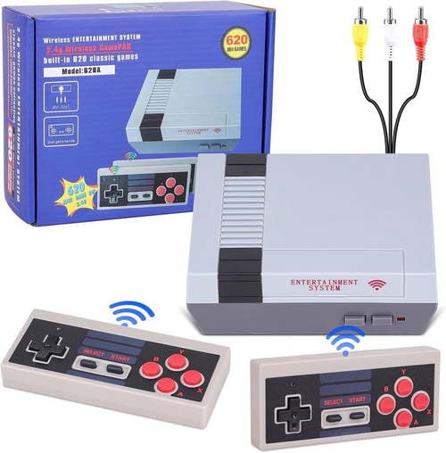 DRAWRHEQ Retro Machines Built in 620 Video and 2 Controllers, Mini ...