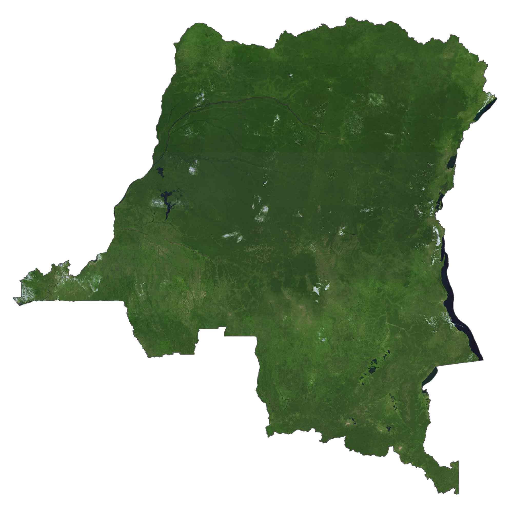 DRC Satellite Map Congo GLOSSY POSTER PICTURE PHOTO PRINT BANNER ...