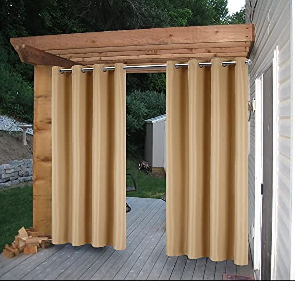 DREAM ART Outdoor Patio Curtains Drapes Water & Wind Repellent ...