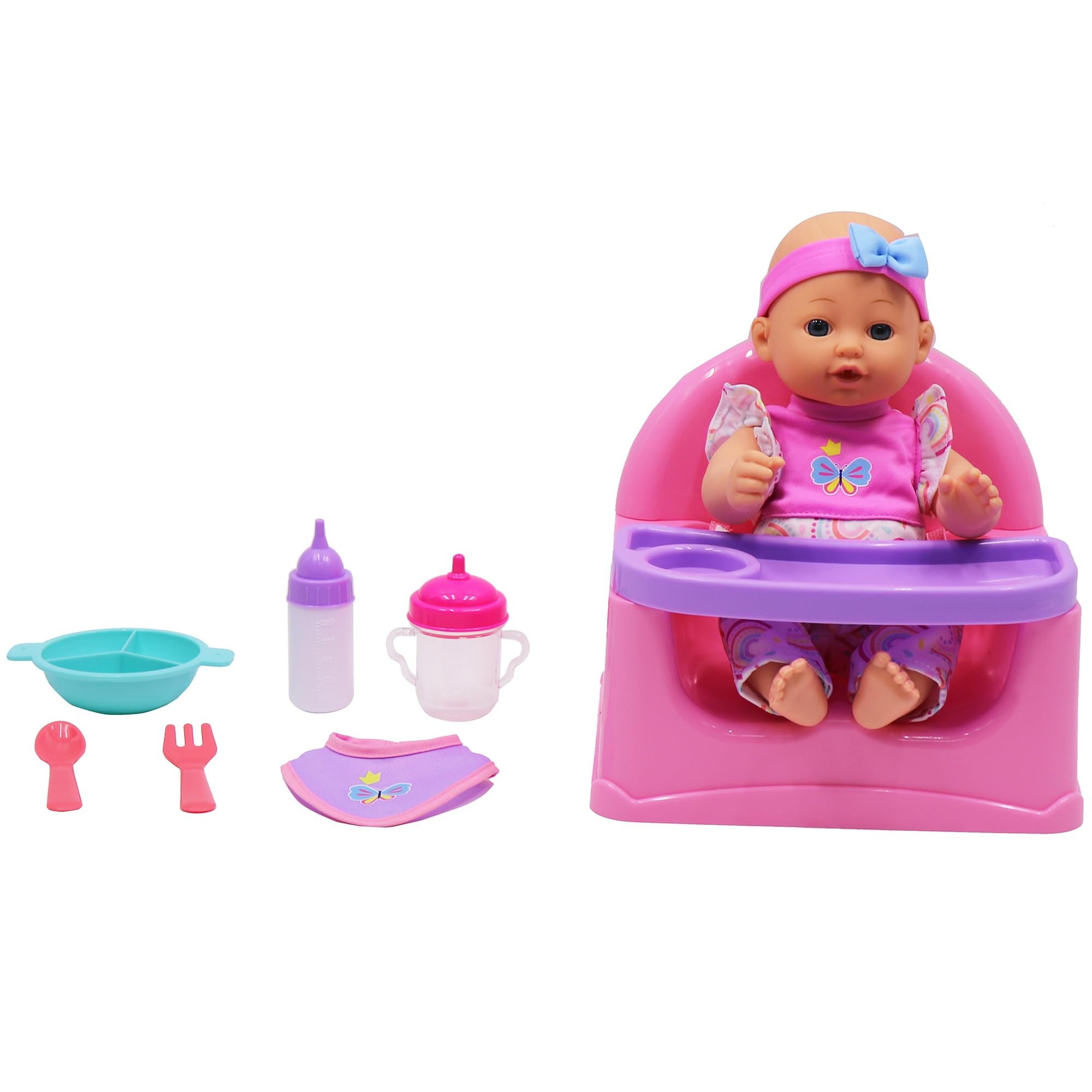 DREAM COLLECTION: Feeding Fun Doll Set w/ 12" Baby Doll - Gi-Go Dolls ...