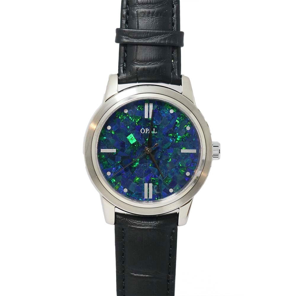 DREAM ESCAPE MEN'S OPAL WATCH & GENUINE LEATHER BAND (AUTOMATIC) BOLD ...