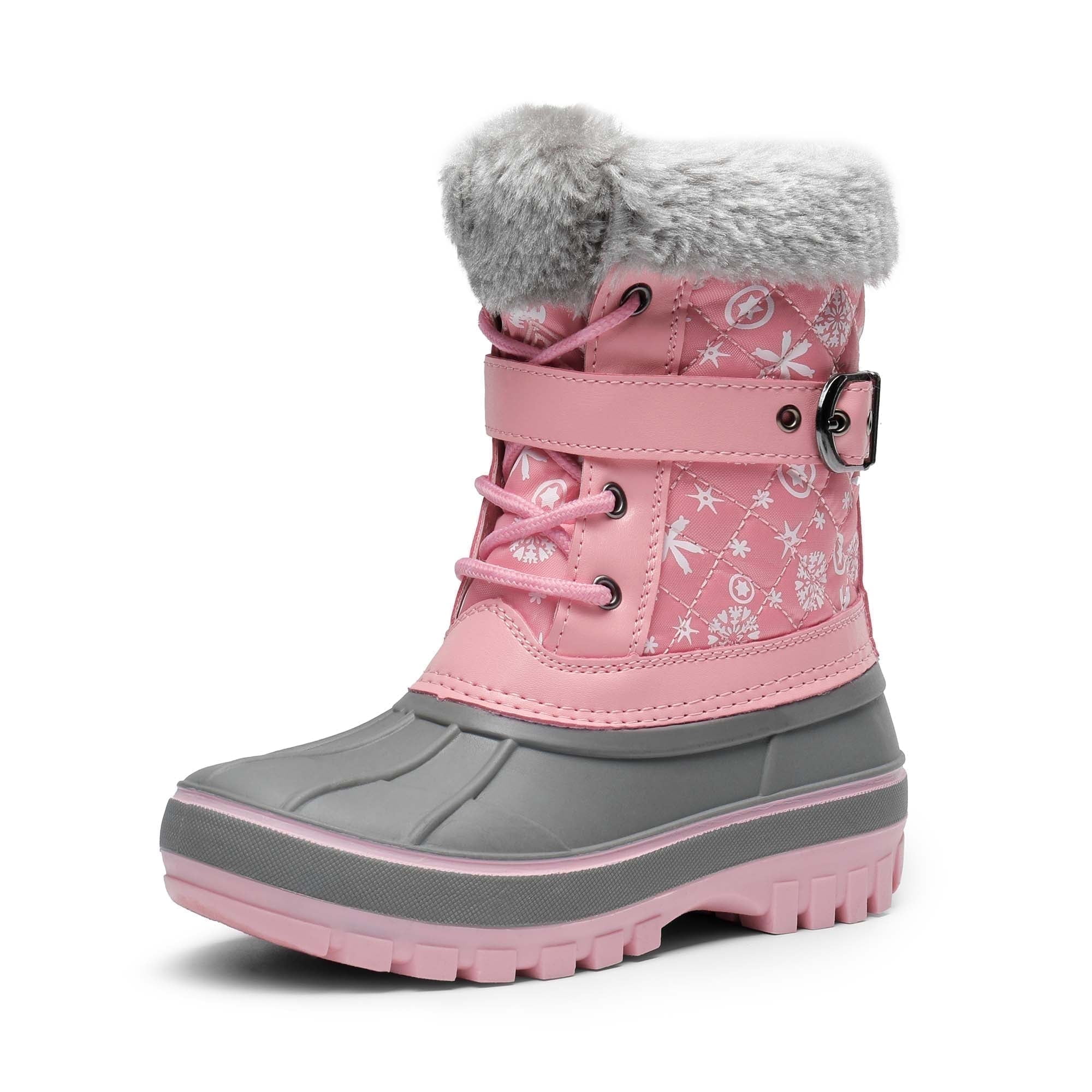 DREAM PAIRS Children's Fashion Winter Snow Boots, Mid Calf, Waterproof ...