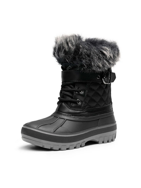 DREAM PAIRS Women's Winter Waterproof Warm Faux Fur Mid Calf Snow Boots Outdoor Hiking Boots ...