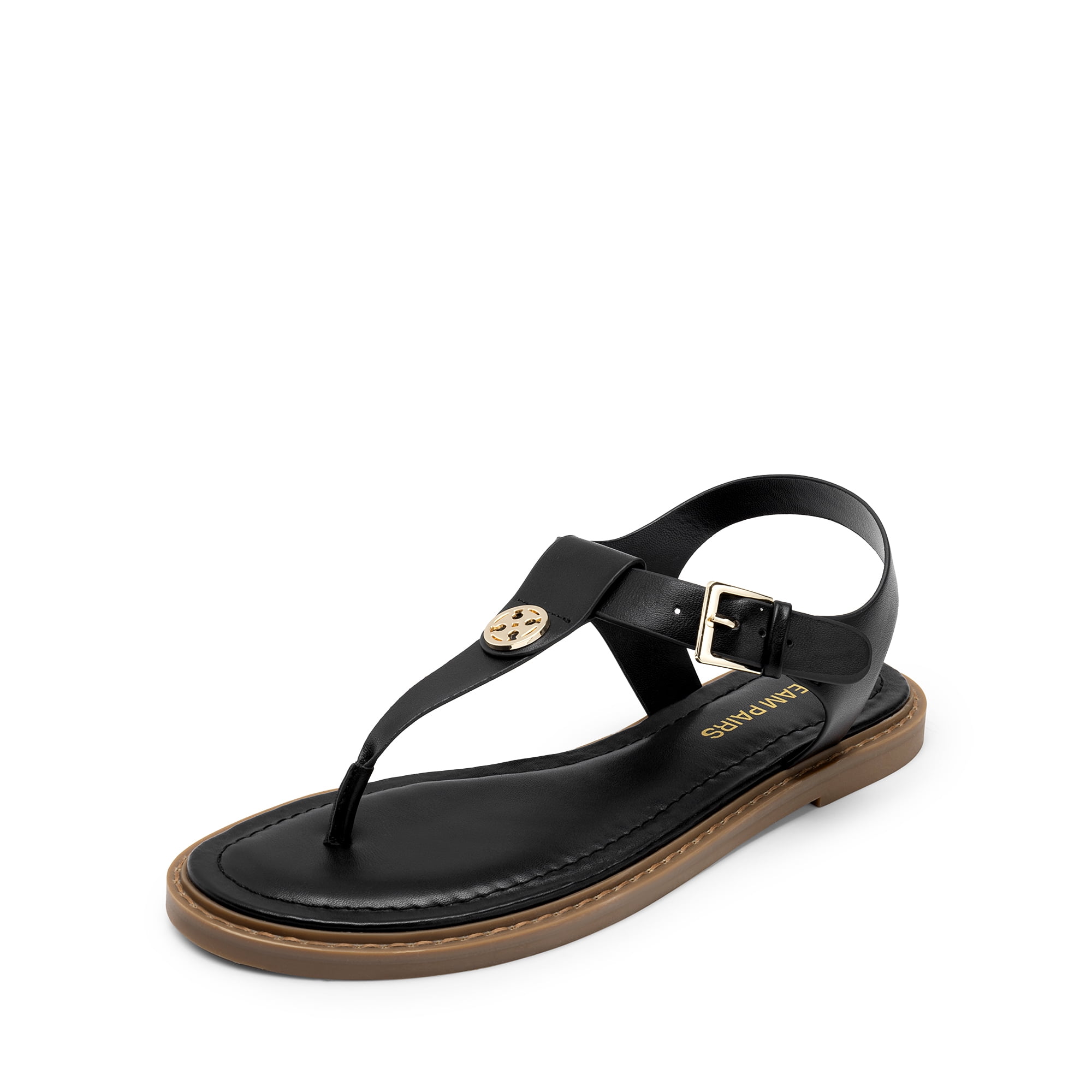 DREAM PAIRS Dressy T-Strap Flat Thong Sandals for Women Comfort Roman ...