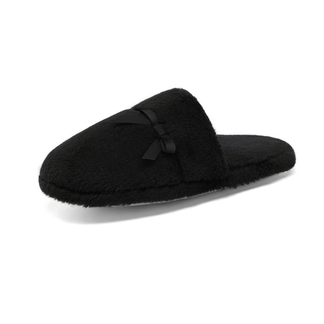 DREAM PAIRS Faux Fur Soft Slippers For Women Slip on House Indoor ...