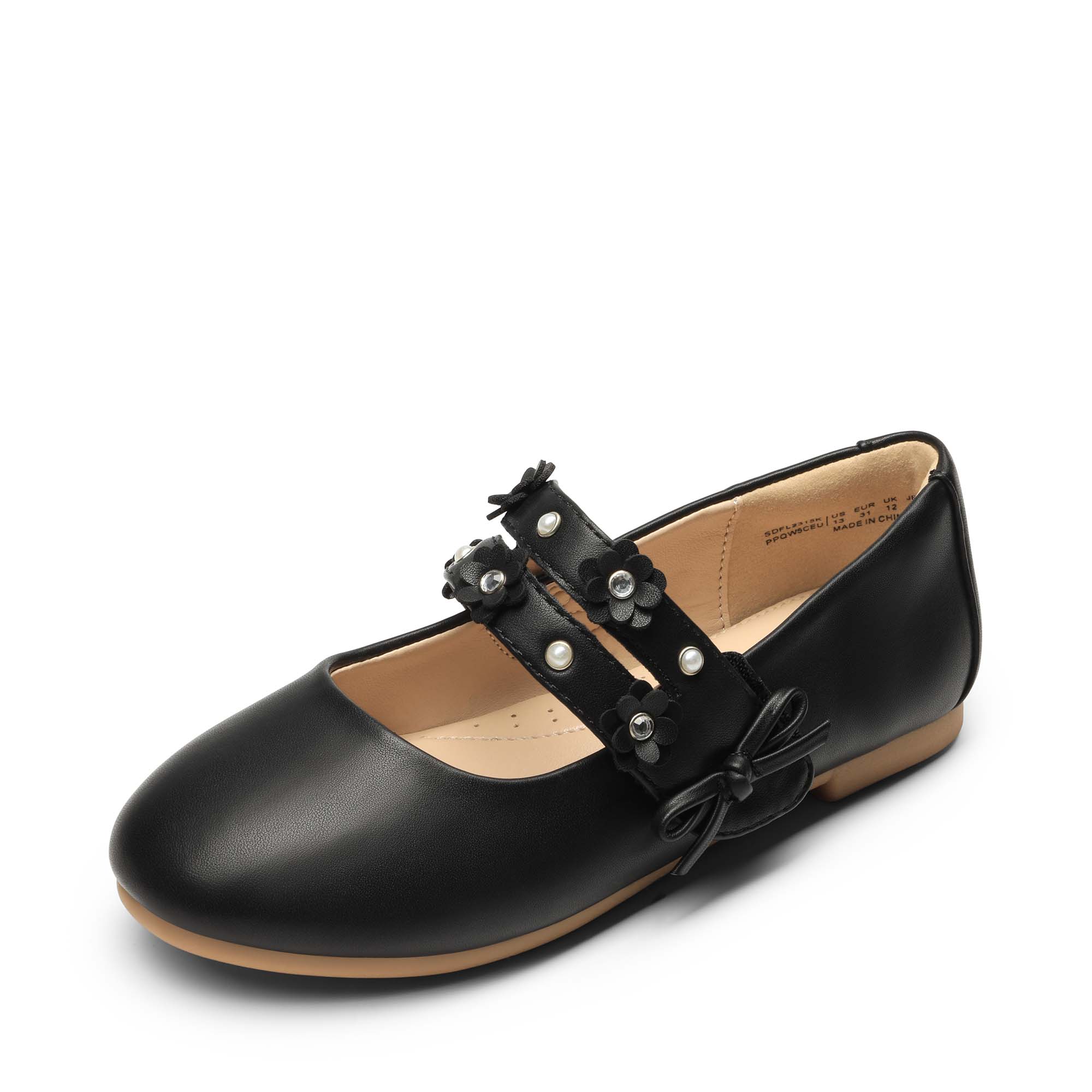 DREAM PAIRS Flower Girl Ballet Flats Pearls Bow Ballerina Mary Jane ...