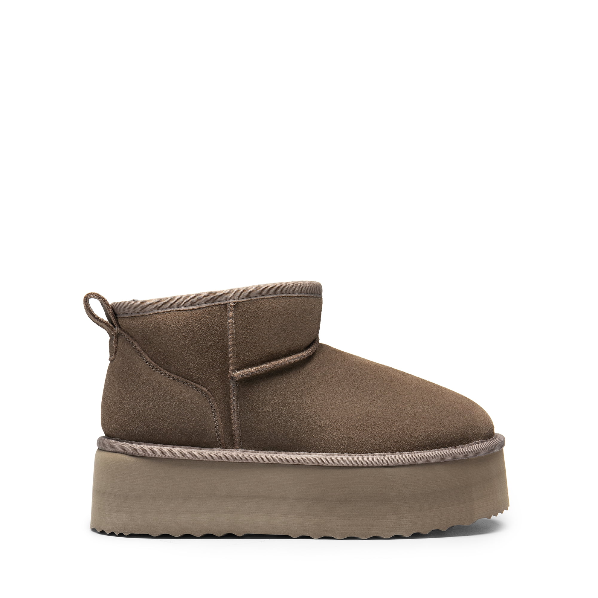 DREAM PAIRS FuzzyClassic Platform Mini Boots for Women Suede Genuine ...