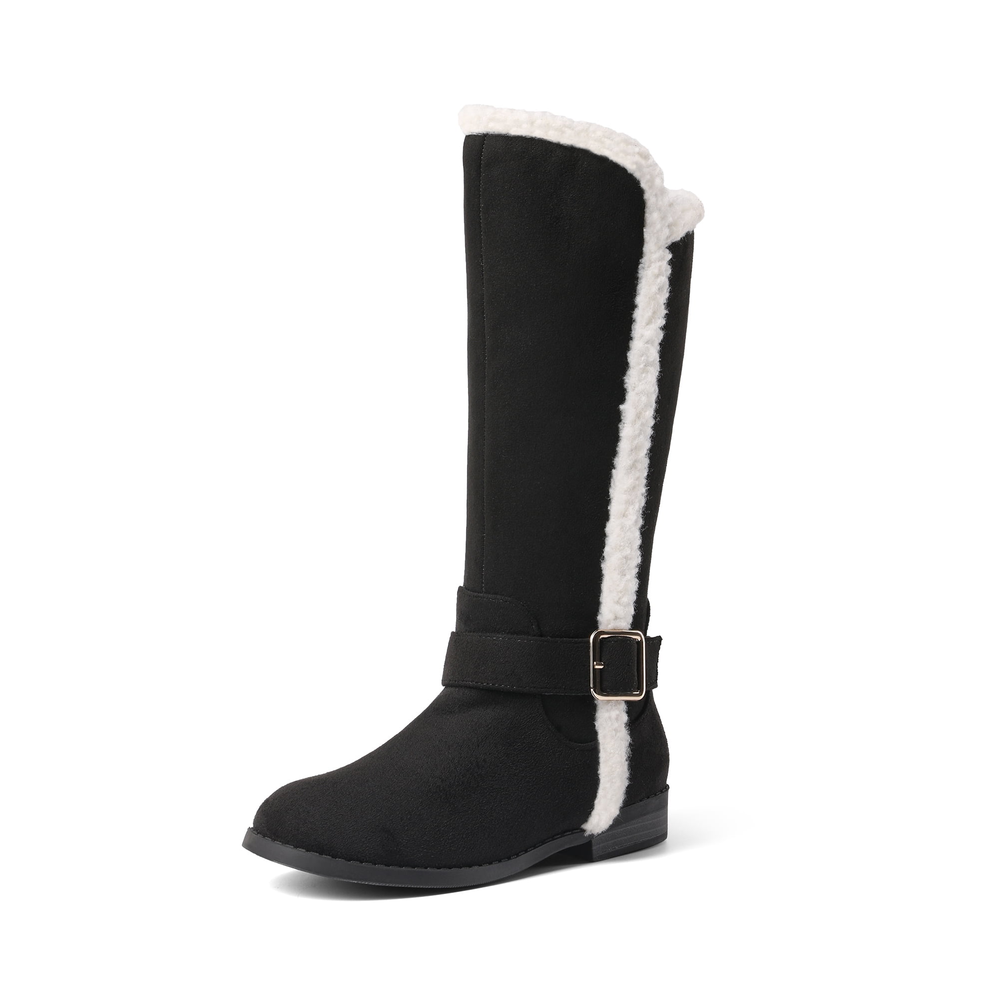 Dream Pairs Girls Boots Side Zipper Mid Calf Winter Boots Toddler ...