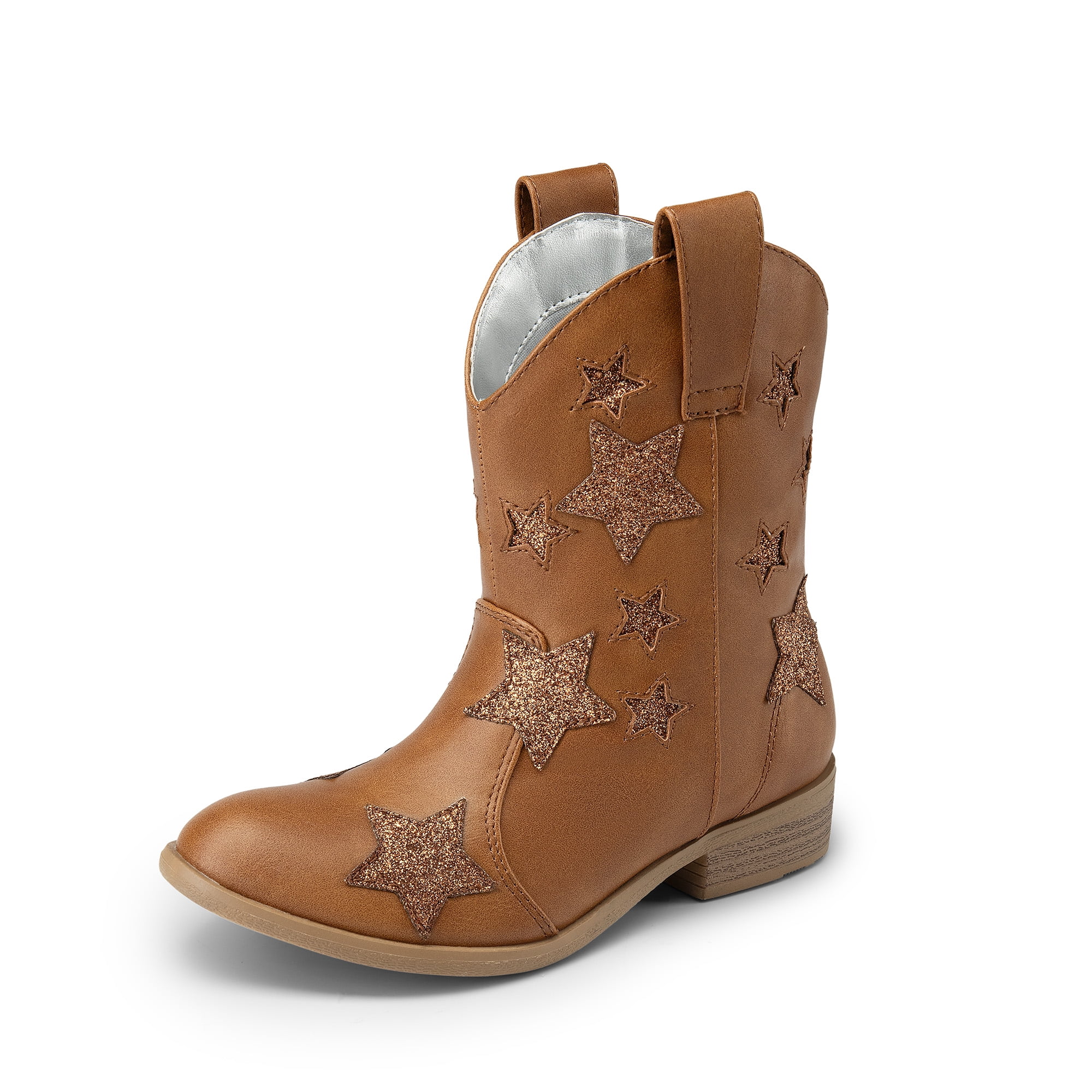 DREAM PAIRS Girls Cowgirl Boots Cowboy Western Mid Calf Star Boots for ...