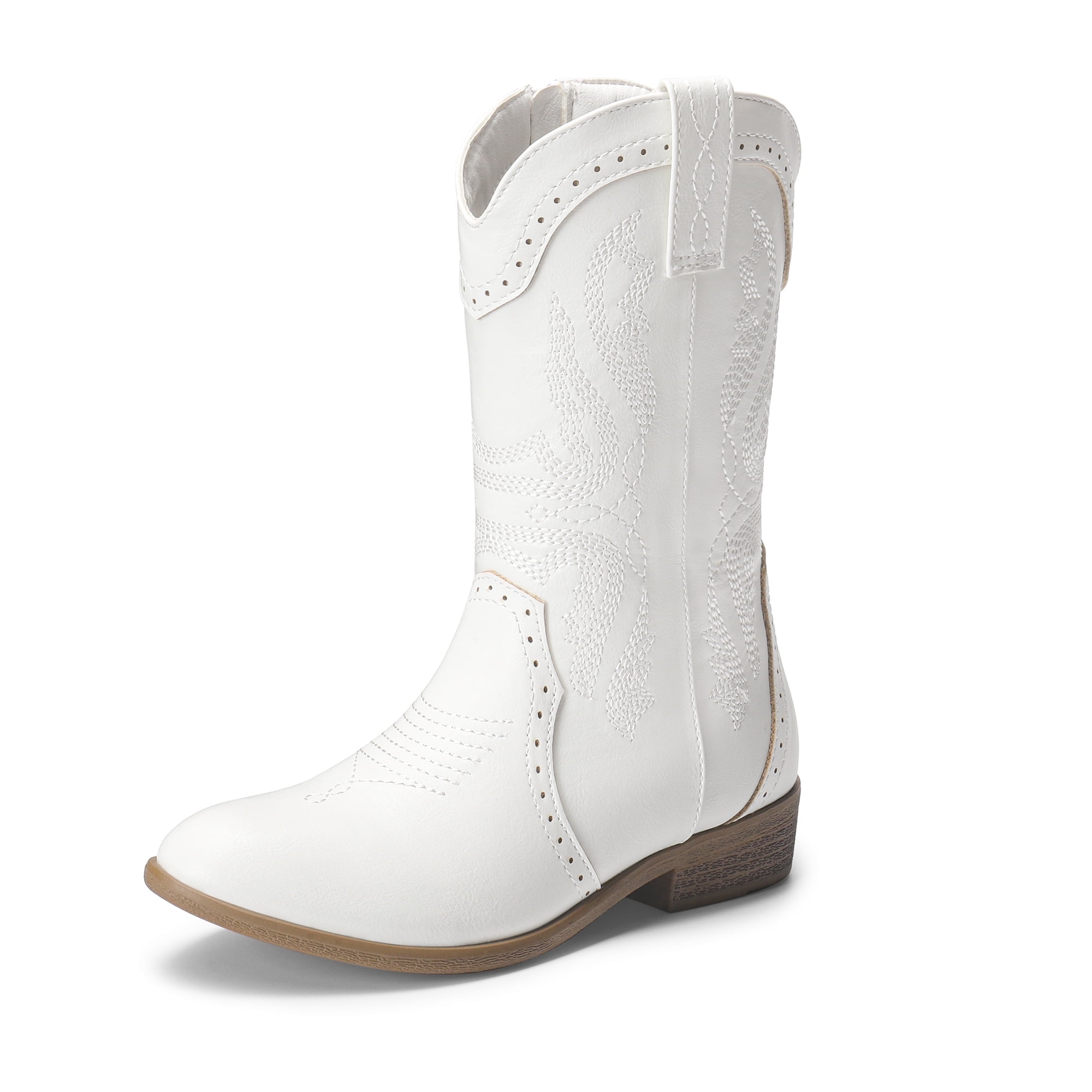 Dream Pairs Girls' Cowgirl Cowboy Western Boots Mid-Calf Riding Shoes ...