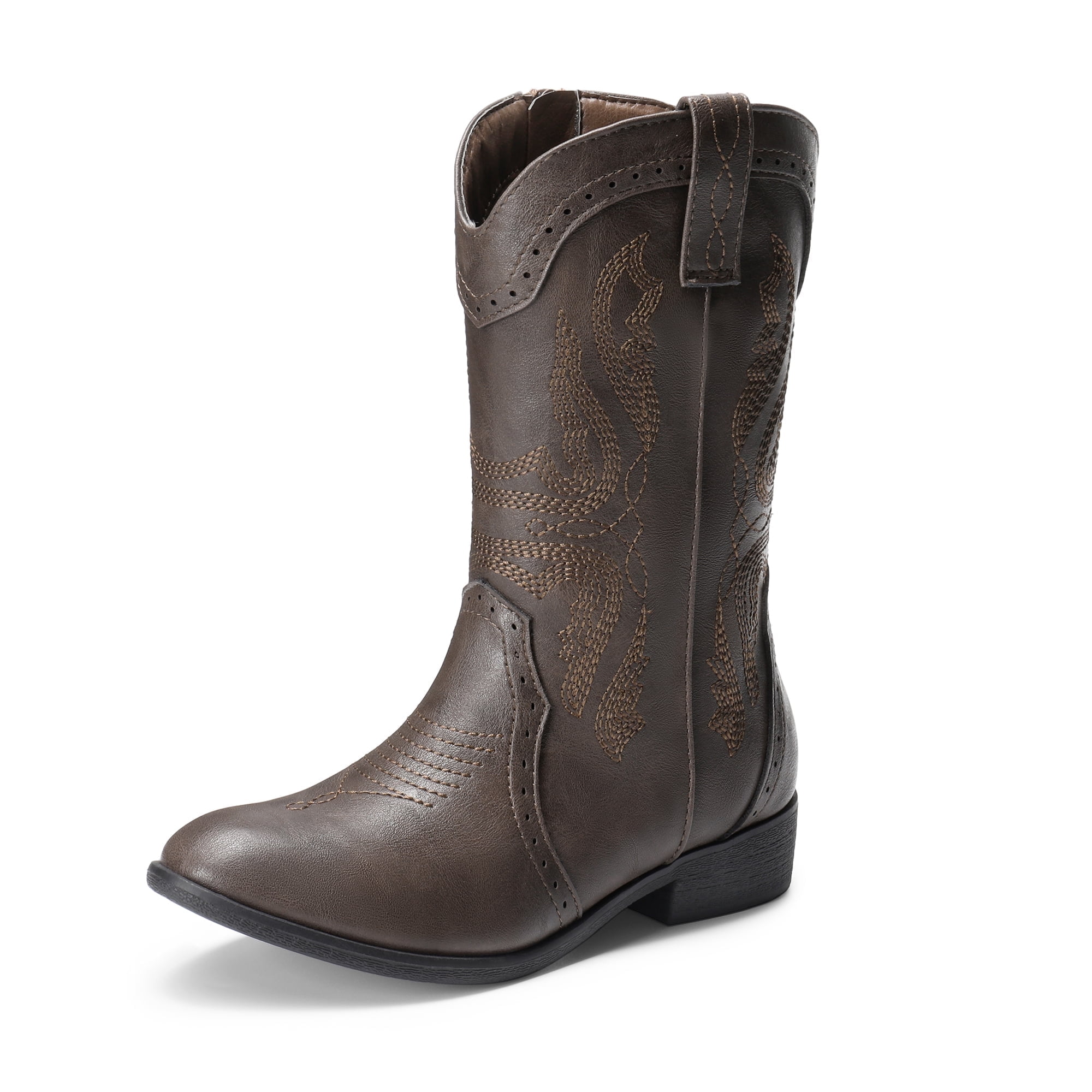 Dream Pairs Girls' Cowgirl Cowboy Western Boots Mid-Calf Riding Shoes ...