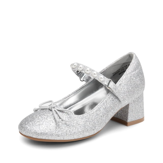 DREAM PAIRS Girls Dress Shoes Mary Jane Heel T-Strap Party Flower ...
