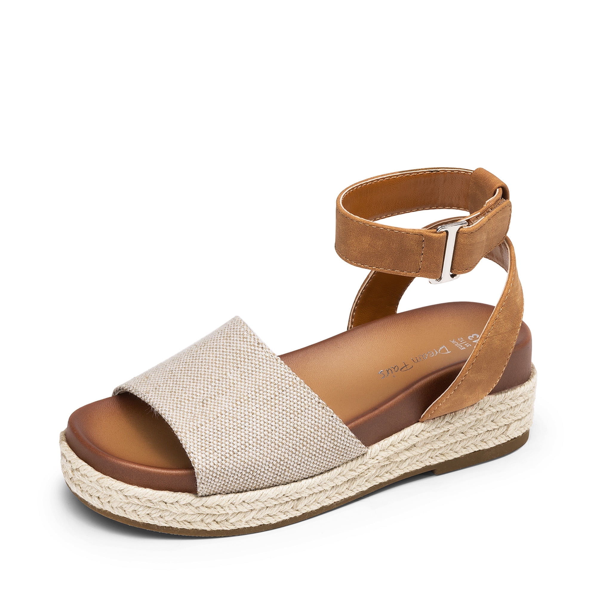 DREAM PAIRS Girls Flatform Wedge Open Toe Espadrille Sandals with ...