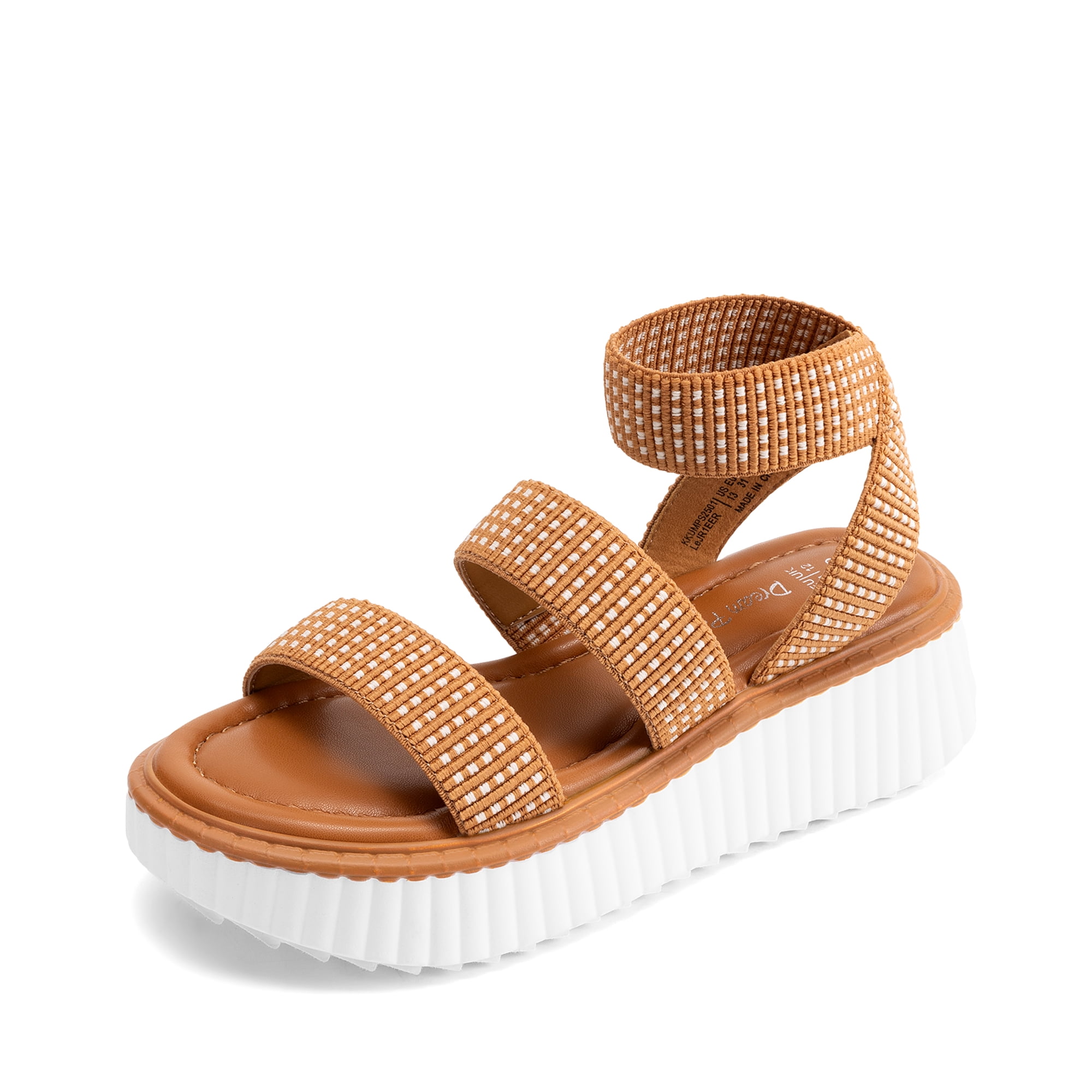 DREAM PAIRS Girls Flatform Wedge Open Toe platform Summer Sandals with ...