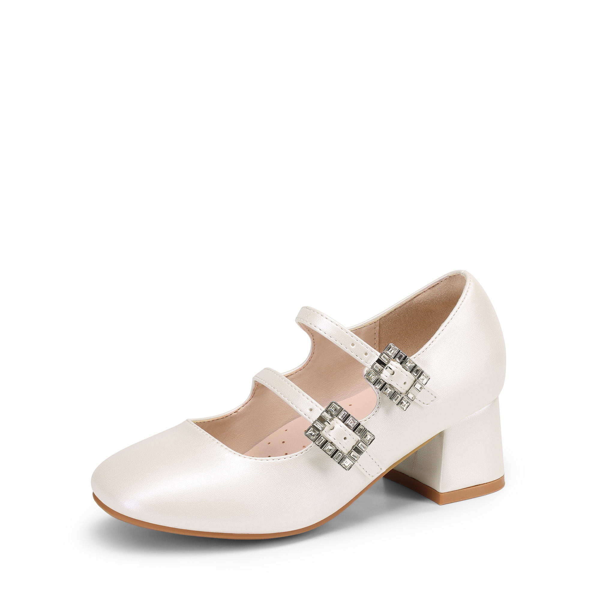 DREAM PAIRS Girls Mary Jane Dress Shoes Double Straps High Heel ...