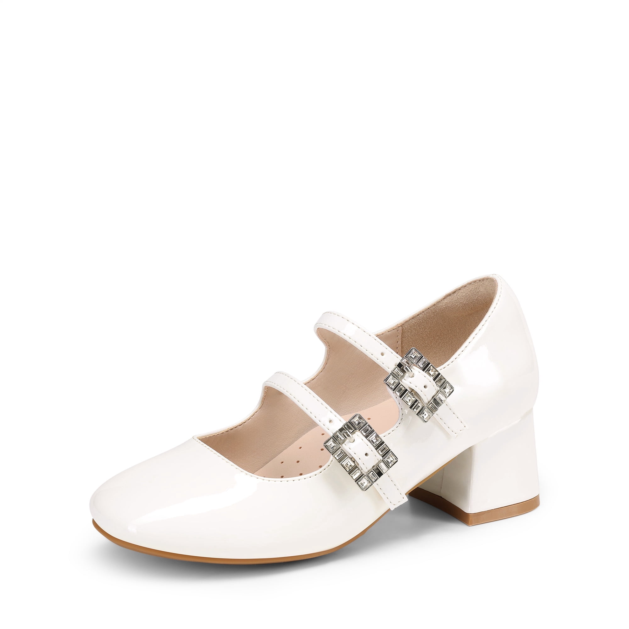 DREAM PAIRS Girls Mary Jane Dress Shoes Double Straps High Heel ...