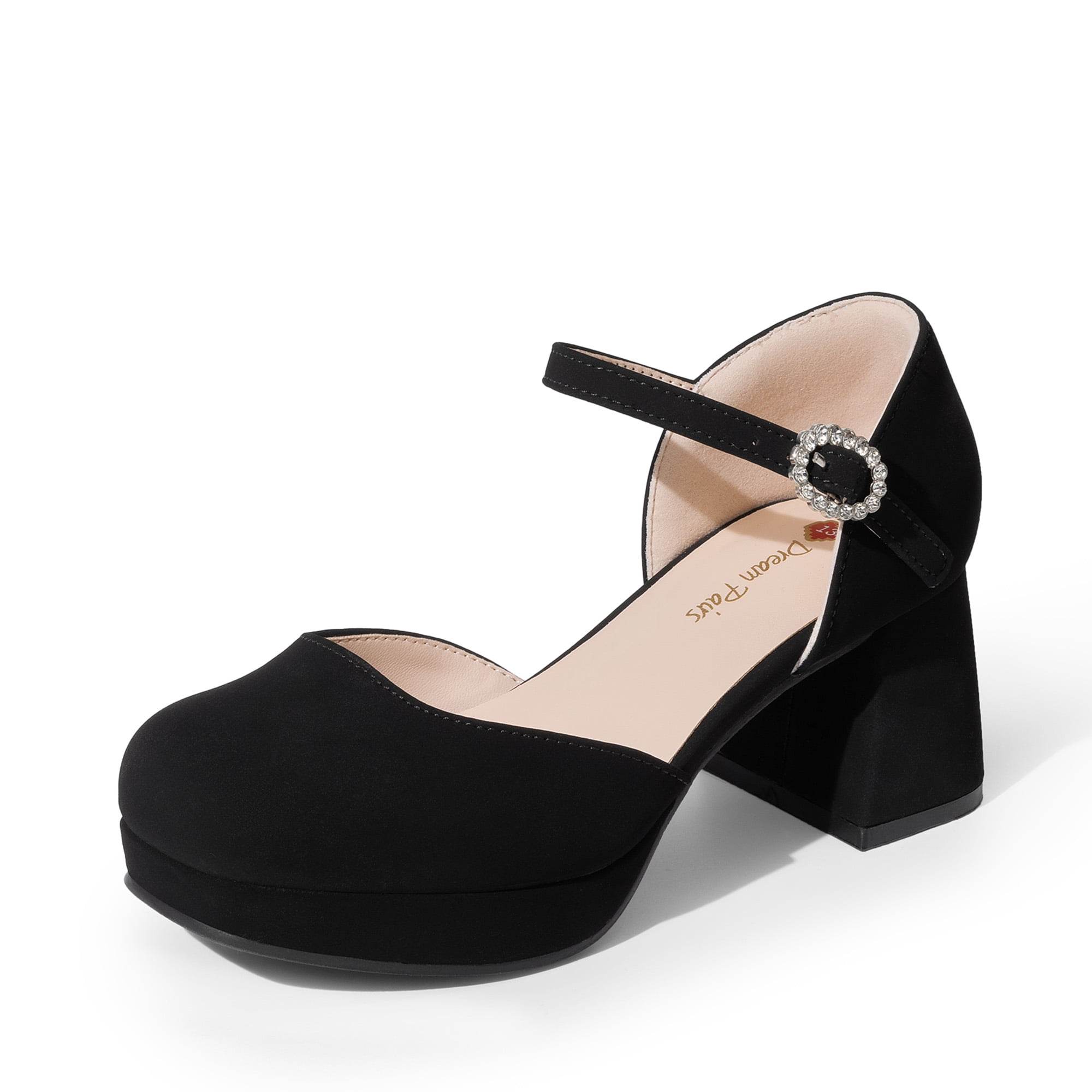 DREAM PAIRS Girls' Platform Mary Jane Pumps Chic Chunky High Heel Dress ...