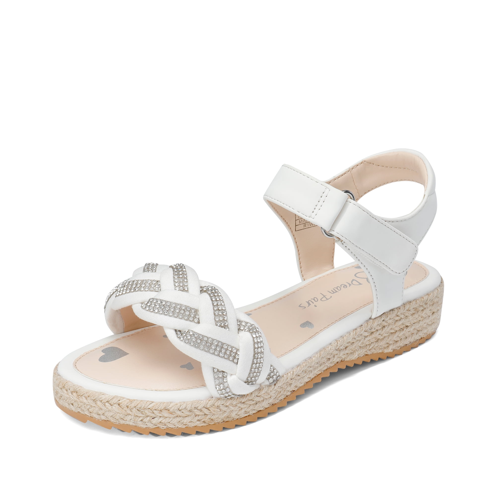 DREAM PAIRS Girls Sandals Espadrille Flatform Platform Wedge Open Toe ...