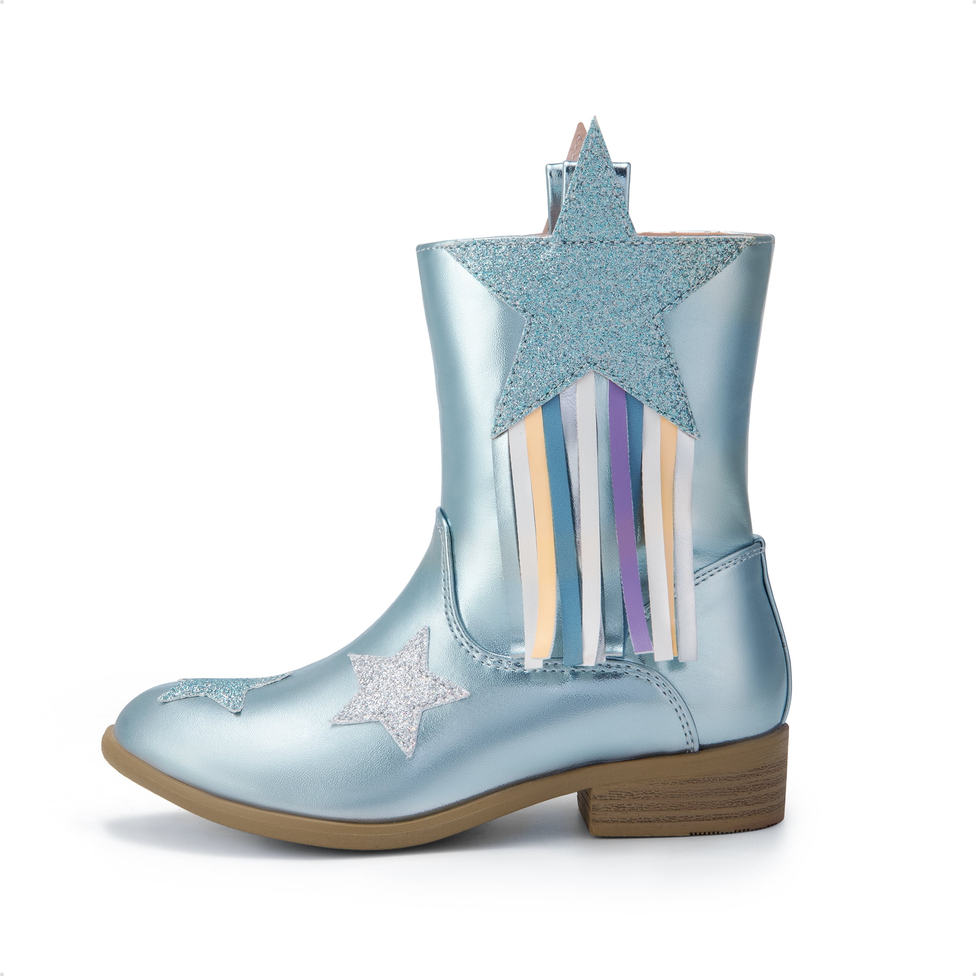 BURUDANI Girls Star Mid Calf Tassel Boots Cowgirl Cowboy Western Boots ...