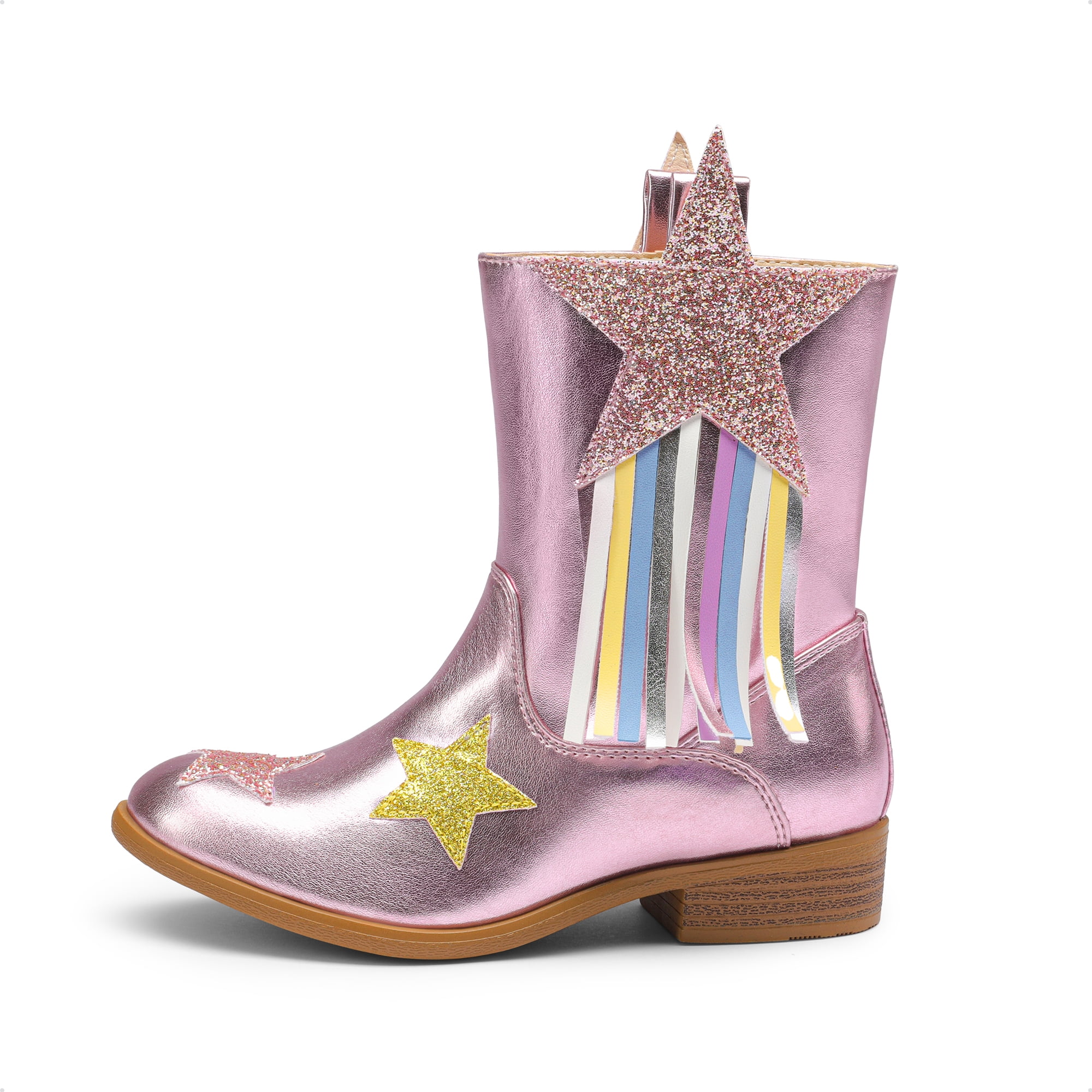 BURUDANI Girls Star Mid Calf Tassel Boots Cowgirl Cowboy Western Boots ...