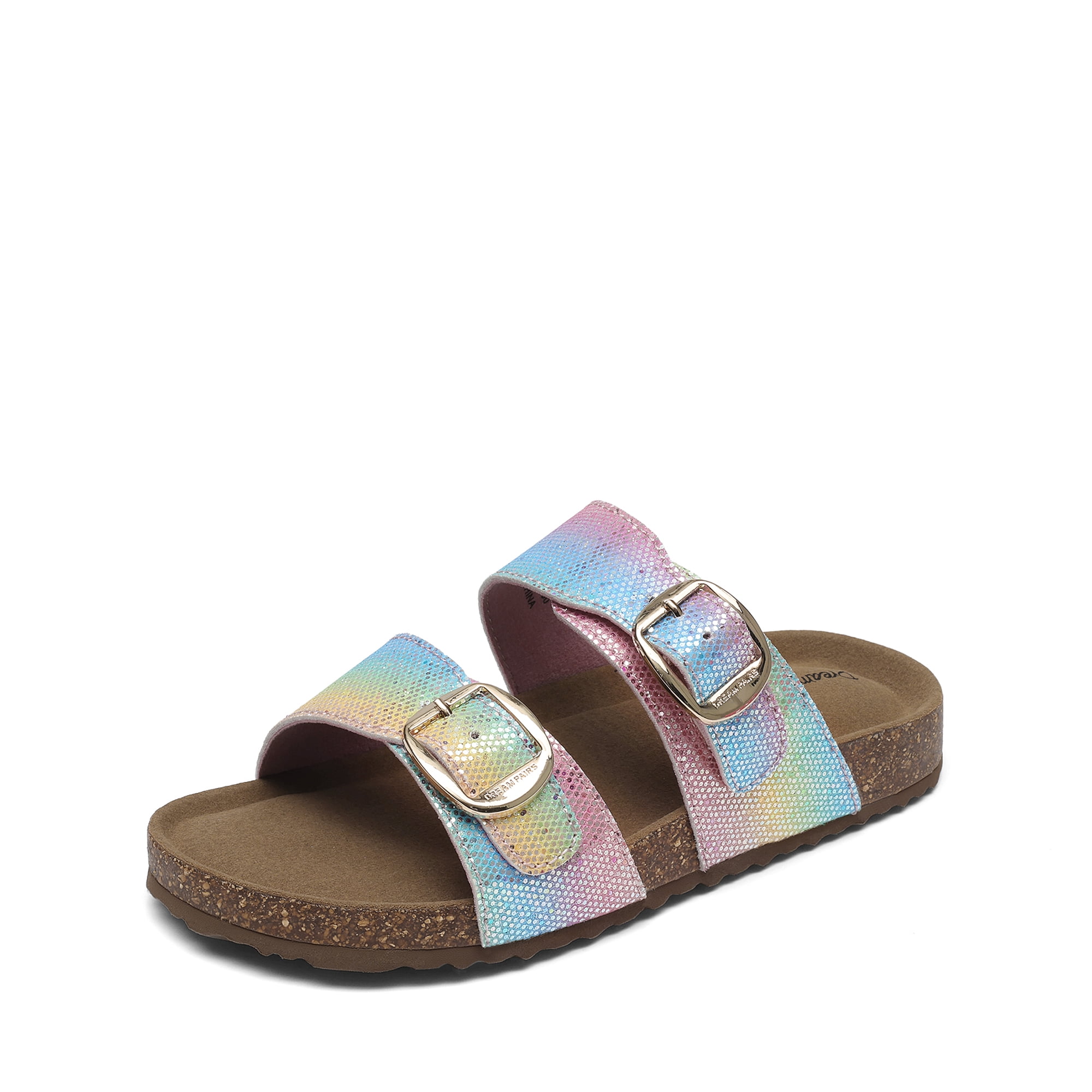 DREAM PAIRS Kids Slides Adjustable Non Slip Sandals for Boys and Girls ...