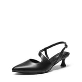DREAM PAIRS Low Kitten Heels for Women Slingback Adjustable Strap ...