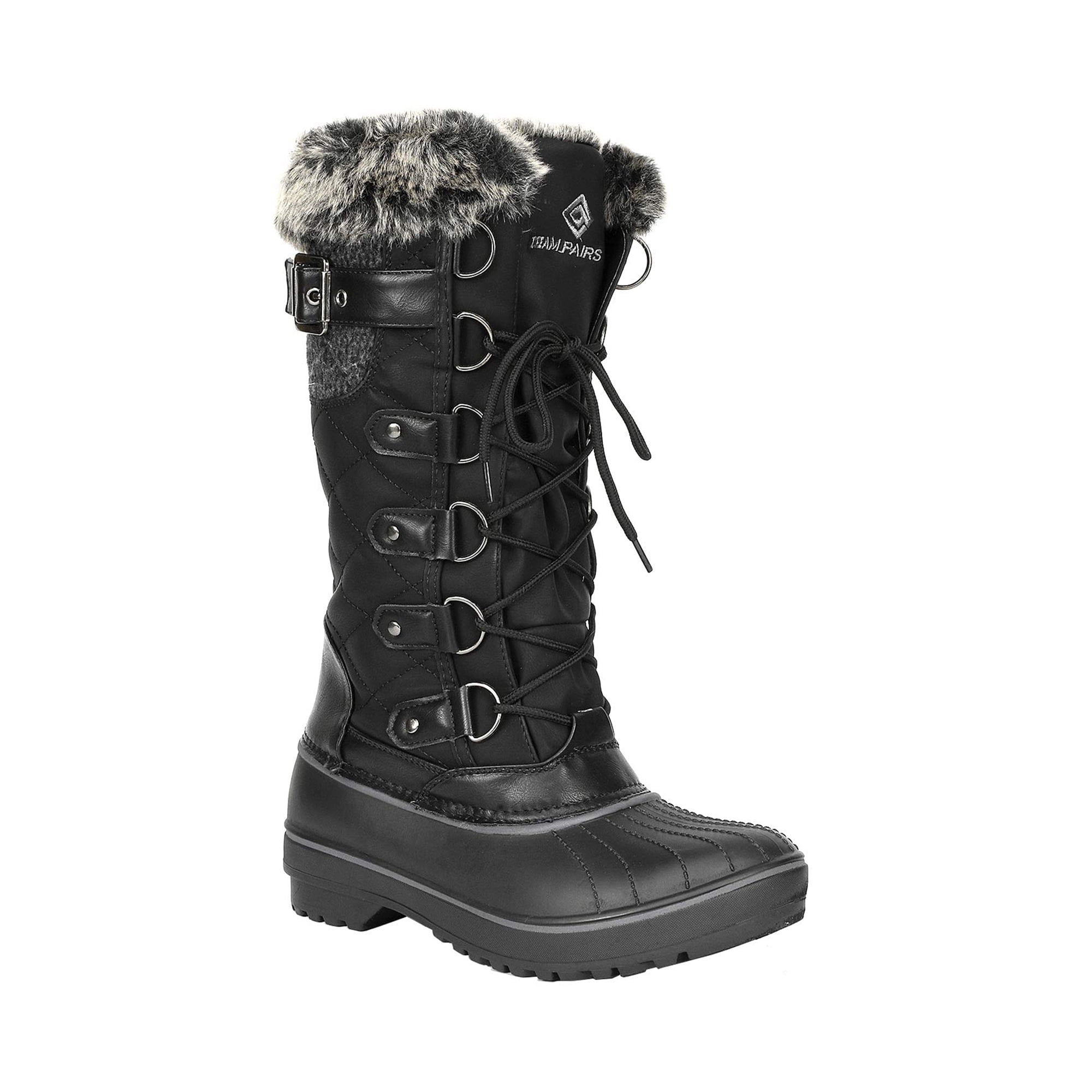 DREAM PAIRS Women's Cold-Weather Snow Boots with Faux Fur Lining, Mid ...