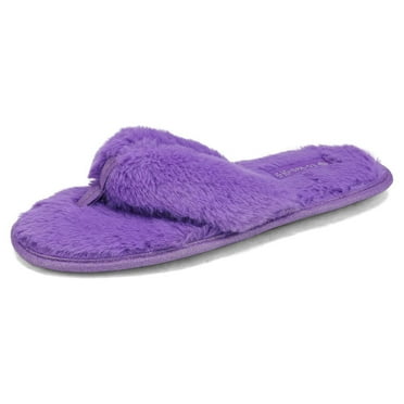 Womens Funny Fuzzy Slippers, Pink Steps, Warm Cozy Cute House Shoes ...