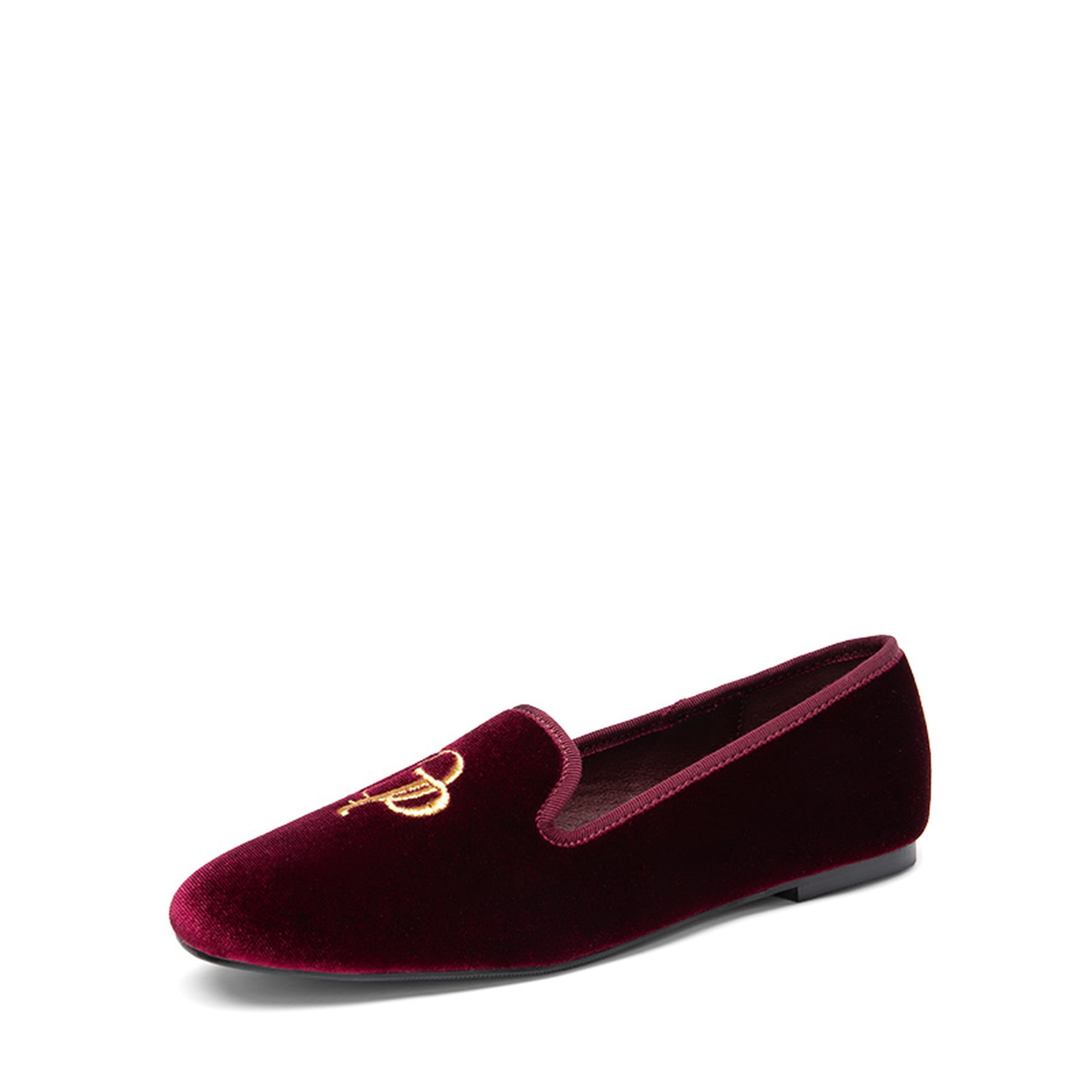 DREAM PAIRS Women Velvet Embroidery Flats shoes Round Toe Slip On ...