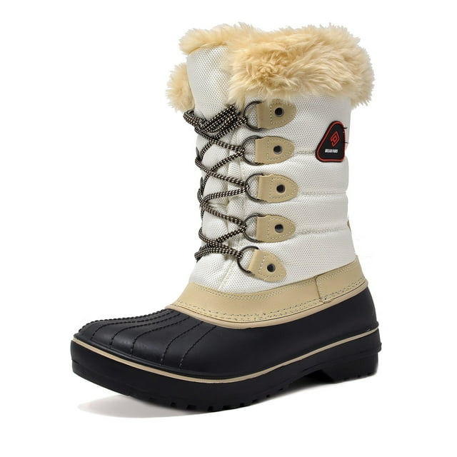 DREAM PAIRS Women Winter Mid Calf insulation Waterproof Faux Fur Snow Boots - Walmart.com