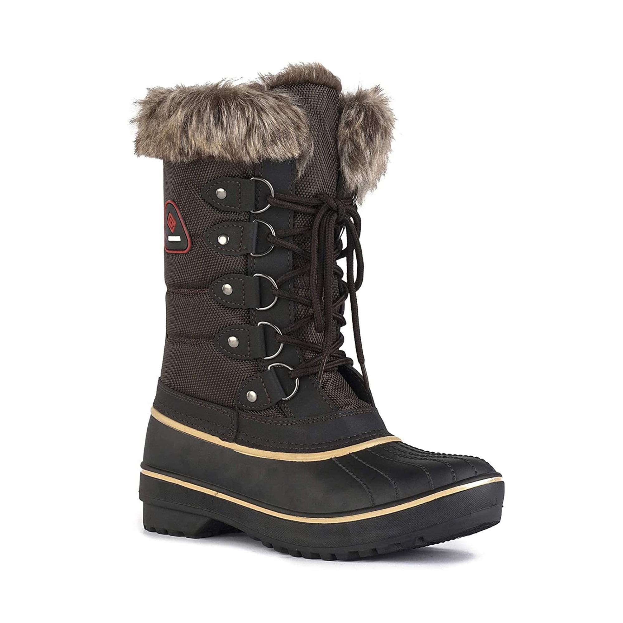 Dream Pairs Women Winter Mid Calf Waterproof Faux Fur Snow Boots ...