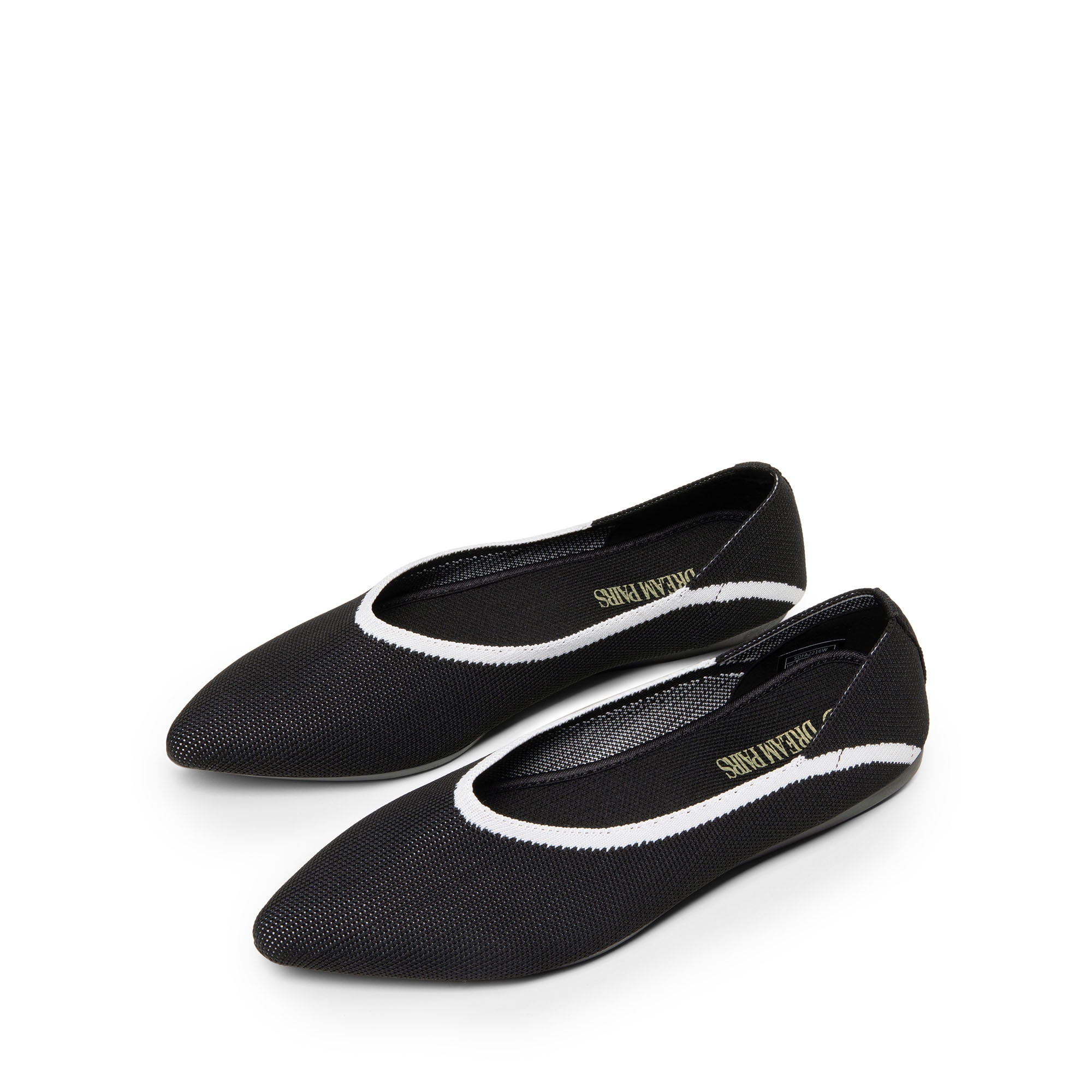 BURUDANI Women's Ballet Dressy Flats Comfortable Pointed Toe Knit Flat ...