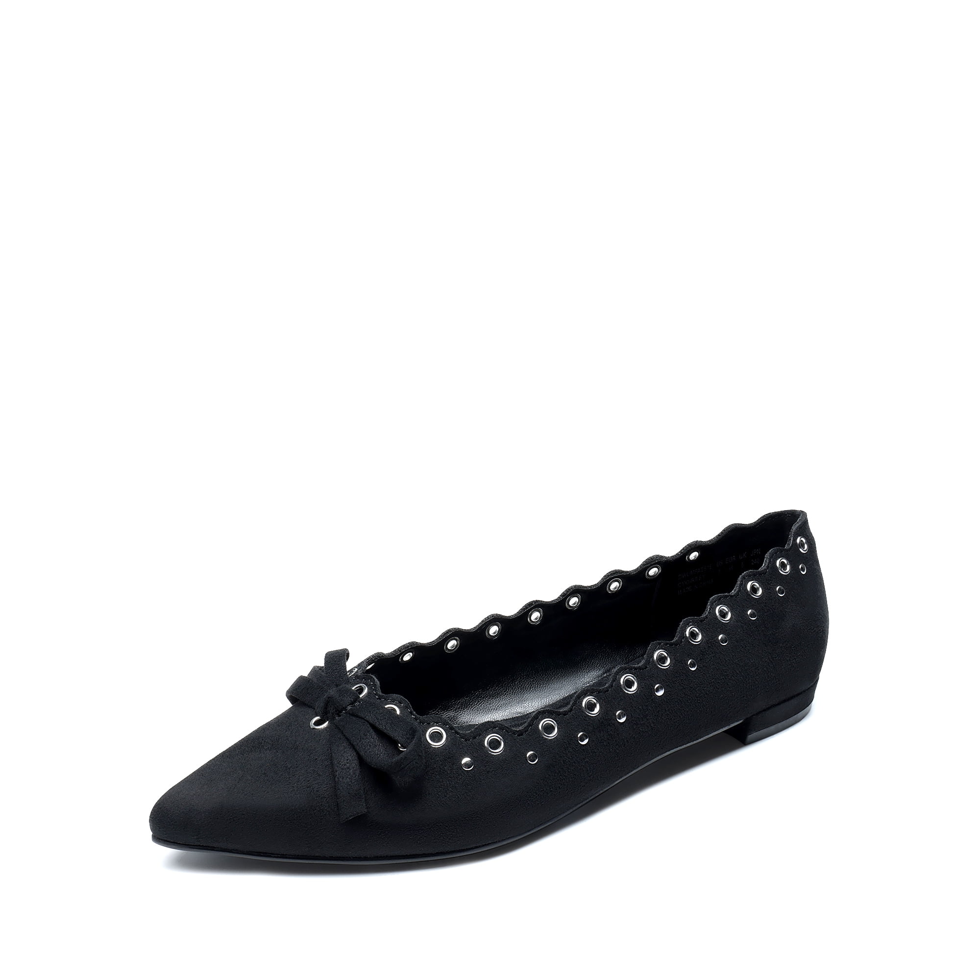 DREAM PAIRS Women's Ballet Flats with Bow & Scalloped Detail - Soft ...