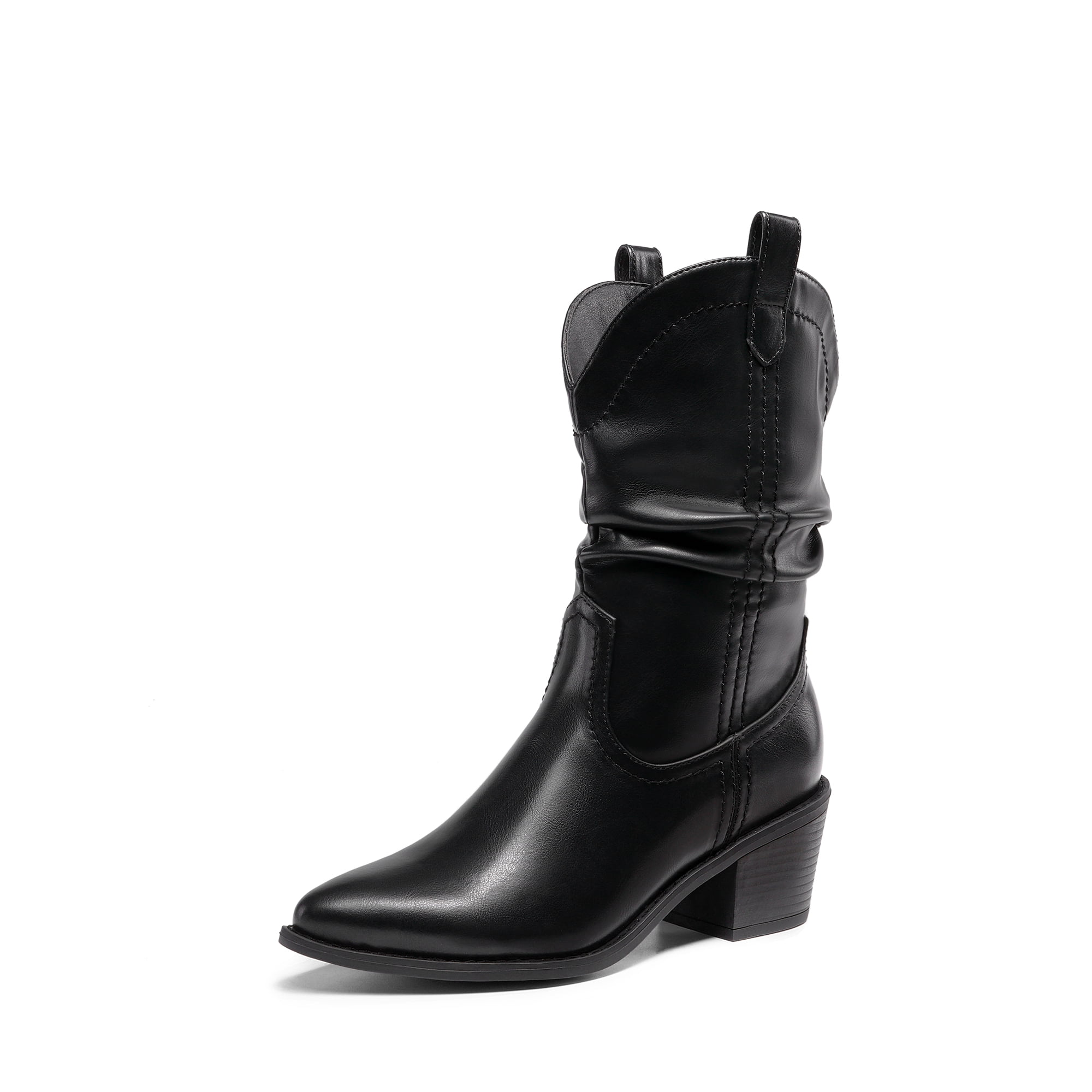 DREAM PAIRS Women's Cowgirl Boots, Mid Calf Western Cowboy Chunky Heel ...