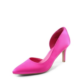 Bocca Women's Hot Pink 2-Inch Kitten Heel Pumps, Pointed Toe Dress ...