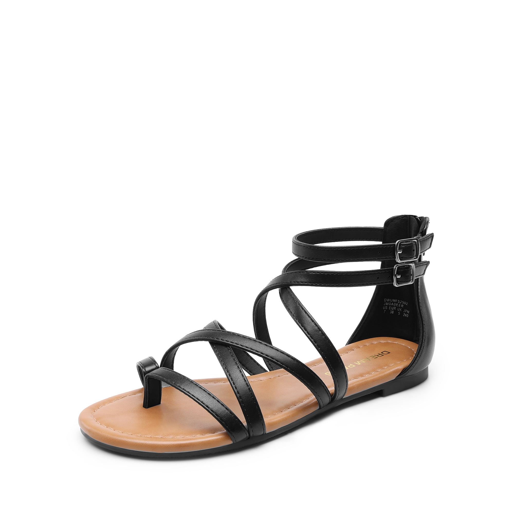 DREAM PAIRS Women's Dressy Gladiator Summer Cross Strappy Sandals ...