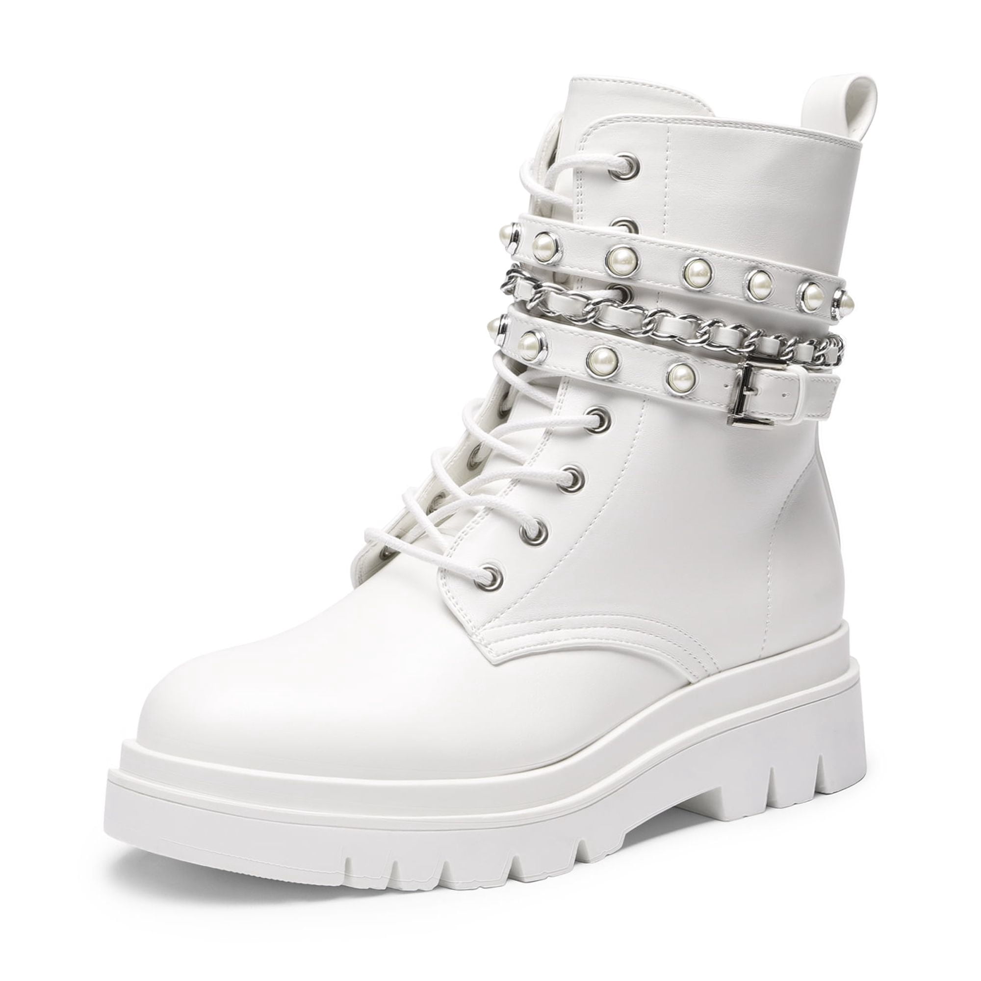 DREAM PAIRS Women's Fashion Platform Combat Boots Lace Up Lug Sole Goth ...