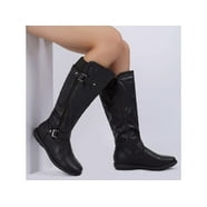 DREAM PAIRS Women's Winter Fully Faux Lined Zipper Closure Snow Knee ...