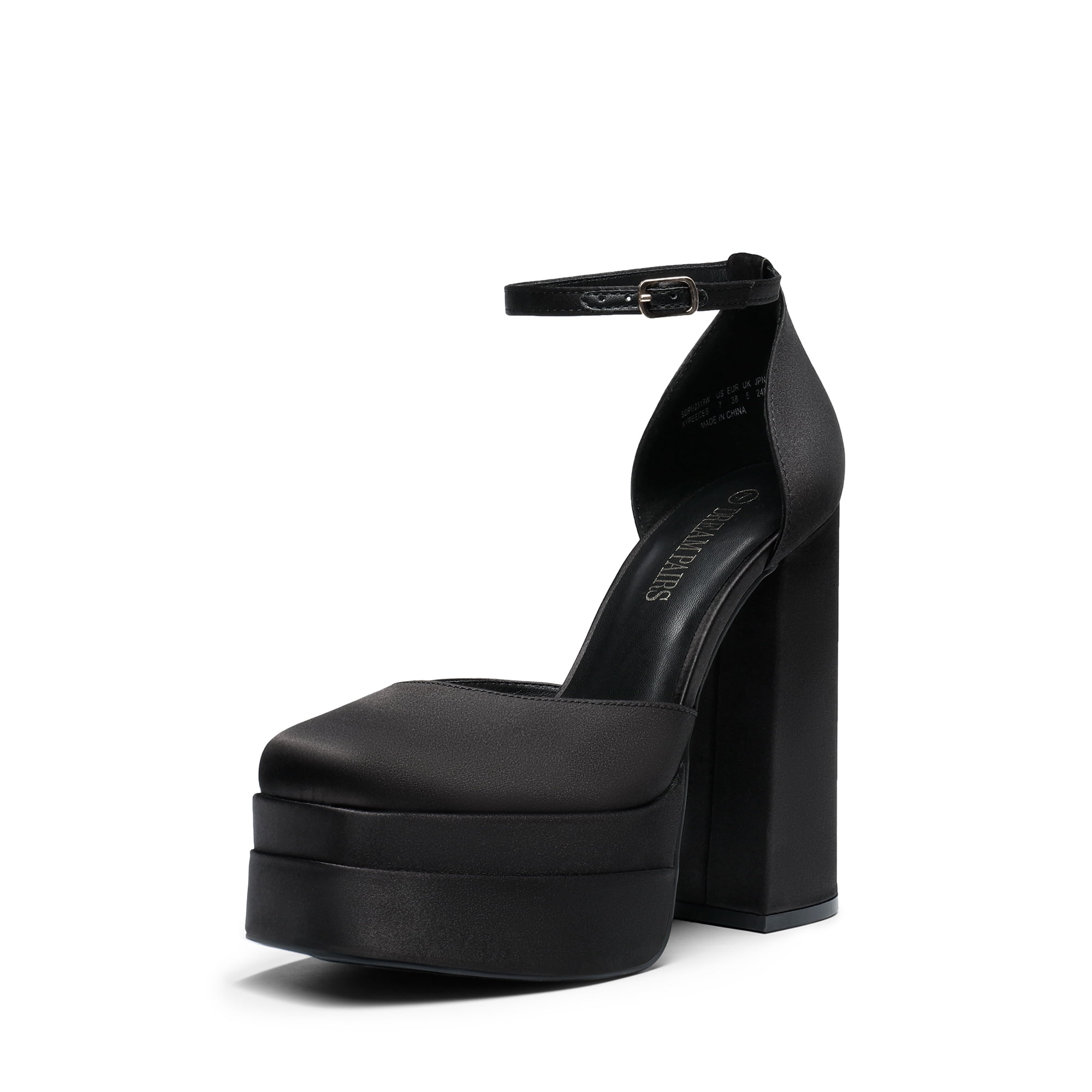 DREAM PAIRS Women’s High Chunky Platform Closed Toe Block Heels Square ...