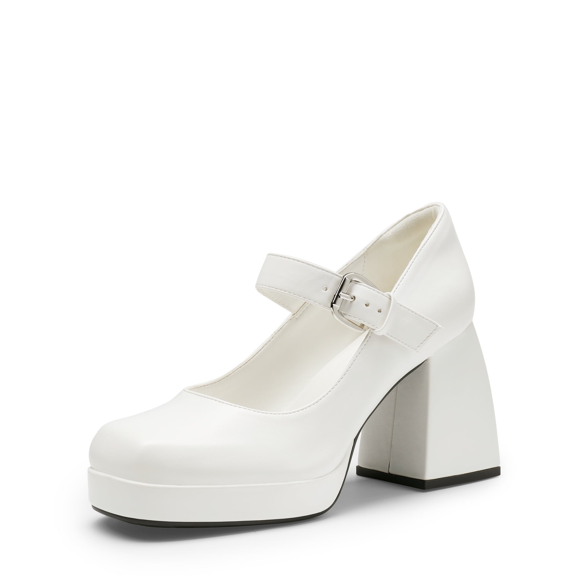 DREAM PAIRS Women's High Chunky Platform Closed Toe Mary Jane Block ...