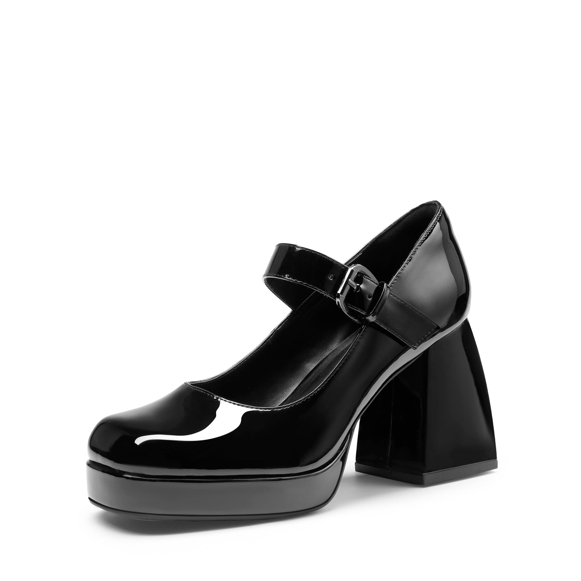 DREAM PAIRS Women's High Chunky Platform Closed Toe Mary Jane Block ...