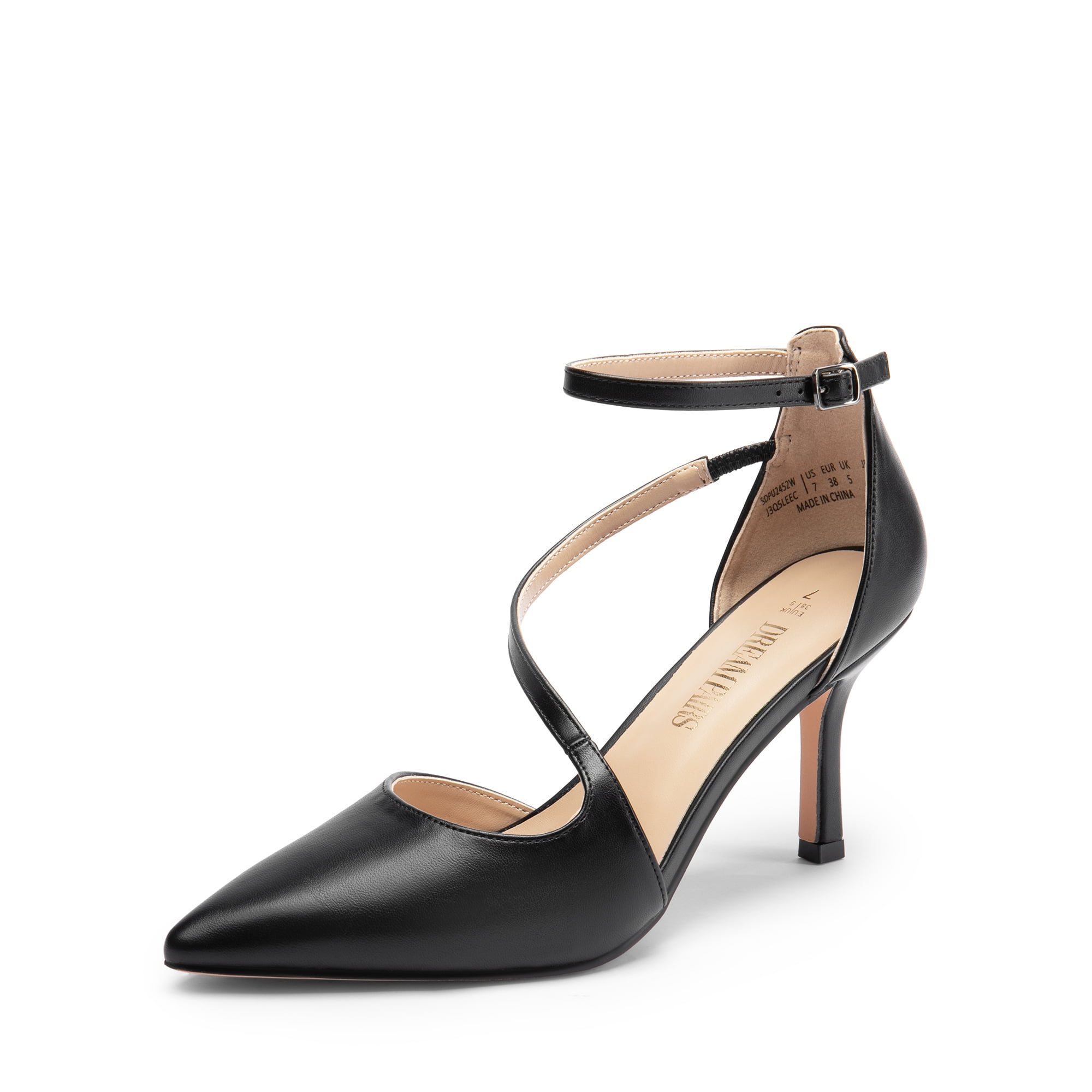 DREAM PAIRS Women's High Heels Strappy Pumps Closed Pointed Toe ...